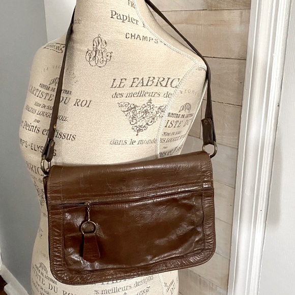 Vintage | Bags | Vintage Chocolate Brown Genuine Leather Bag | Poshmark